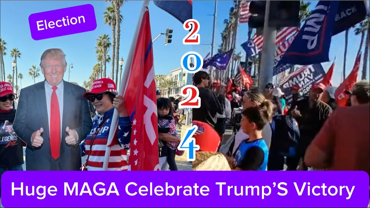 Huge MAGA Celebrating Trump’s Historic Victory in HB California-Đông ...