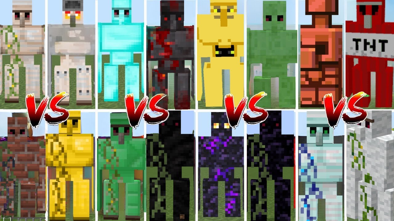 All Golems Tournament | Minecraft Mob Battle - YouTube