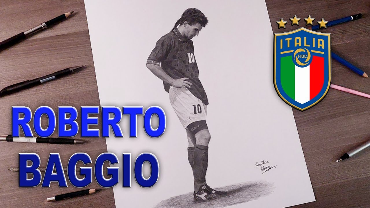 ROBERTO BAGGIO 🇮🇹 el hombre que murió de pie / Dibujo de Roberto Baggio ...