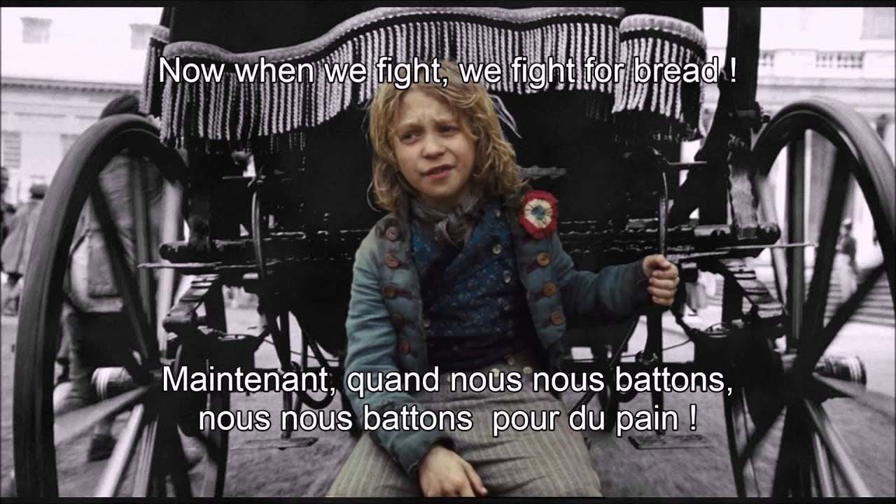 Look Down- Les Misérables, Gavroche's part- [French subtitles] - YouTube