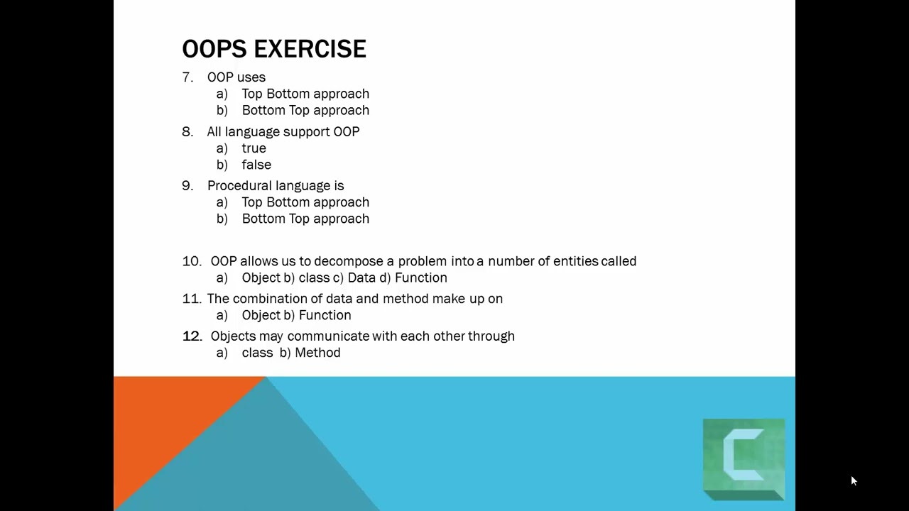 OOPS exercise - YouTube