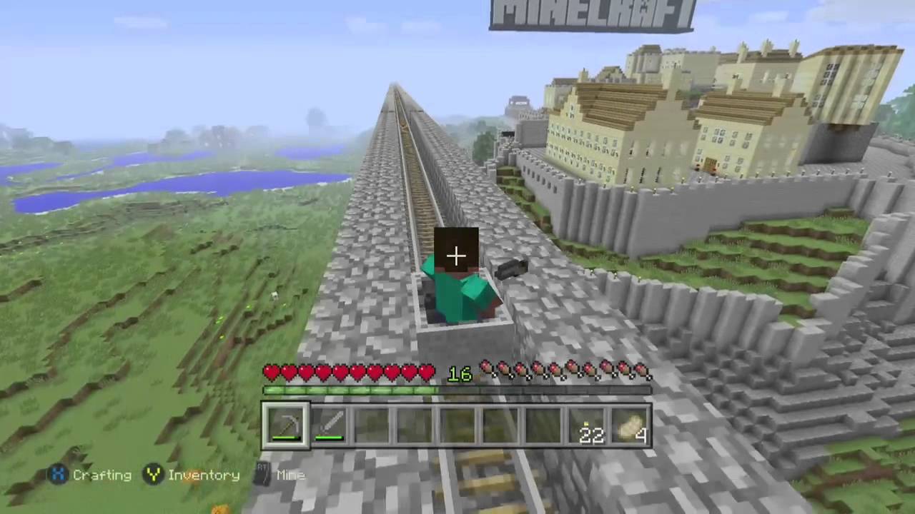 Minecraft - Xbox One - "On A Rail" Achievement - YouTube