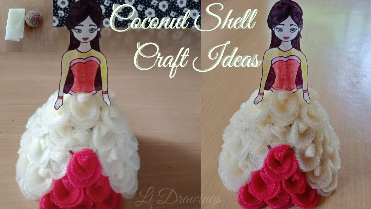 Coconut Shell Doll Making\Coconut shell Craft Ideas\Doll Making with ...