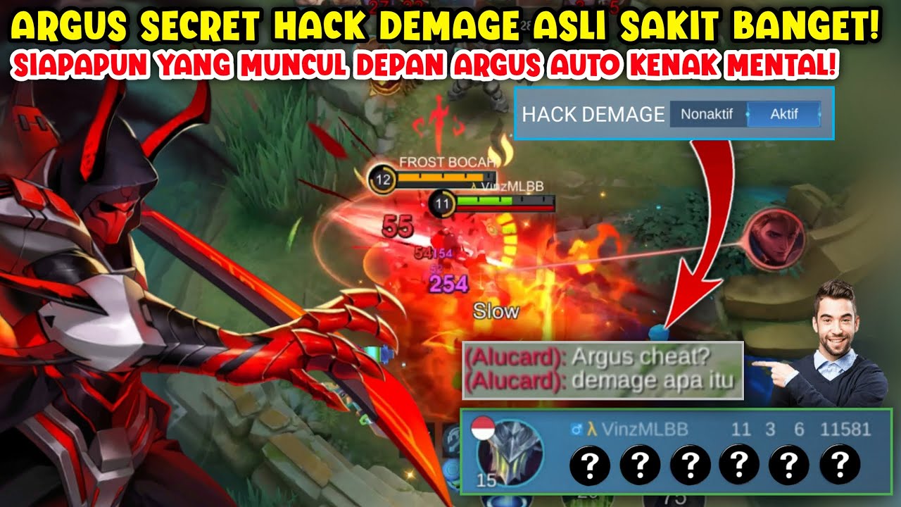THE REAL HACK DEMAGE ARGUS SIAPAPUN YANG BERHADAPAN SAMA ARGUS AUTO MENTAL LANGSUNG MELAYANG ...