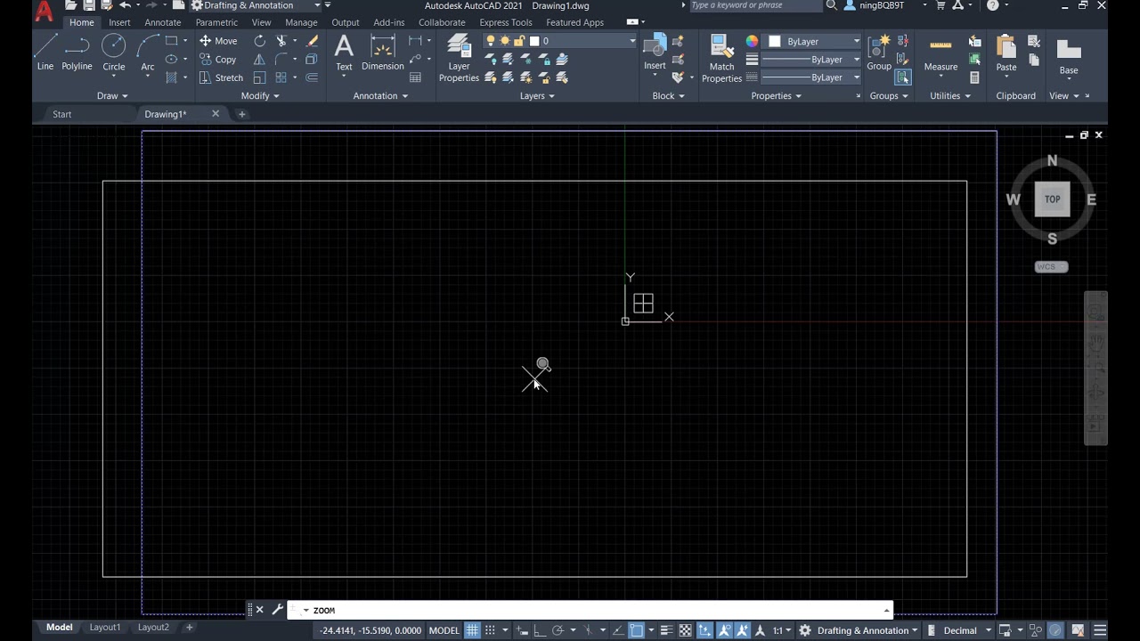 AutoCAD 2021 Tutorial: Zoom tool (VI): how to use Zoom Dynamic - YouTube