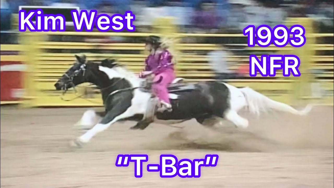 Kim West & "T-Bar" 1993 NFR Barrel Racing - YouTube