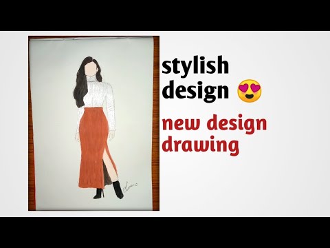 stylish design 😍|| New design drawing|| colour art - YouTube