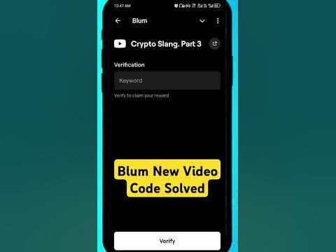 21 November Blum Video Code Today ! Blum All YouTube Video Code ! Blum ...