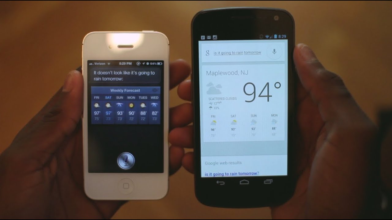 Siri vs Google Voice Search! - YouTube