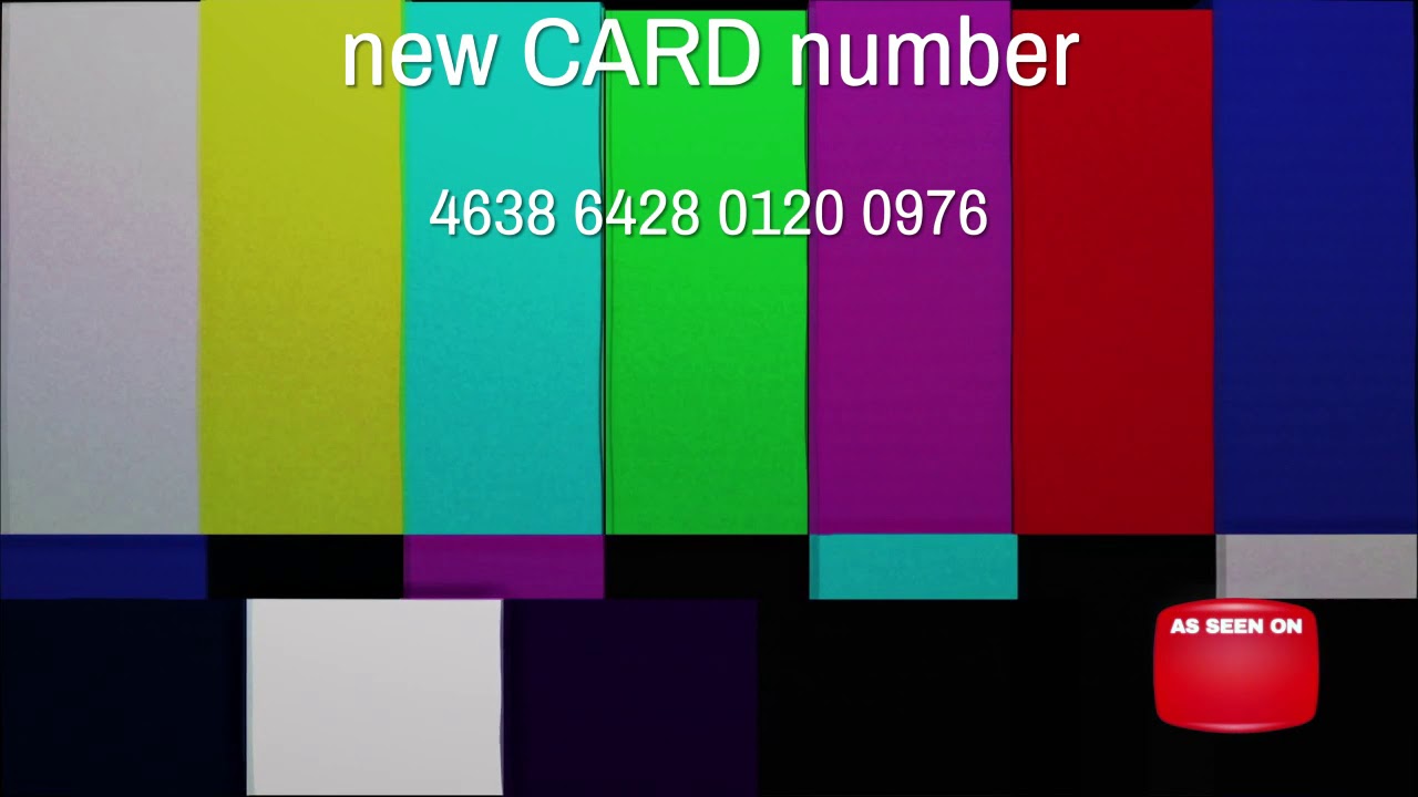 NEW Credit card number - YouTube