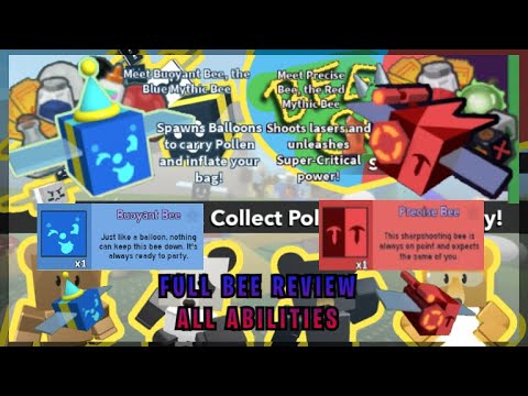 FULL MYTHIC BEE REVIEW (BUOYANT BEE AND PRECISE BEE) ROBLOX BEE SWARM ...