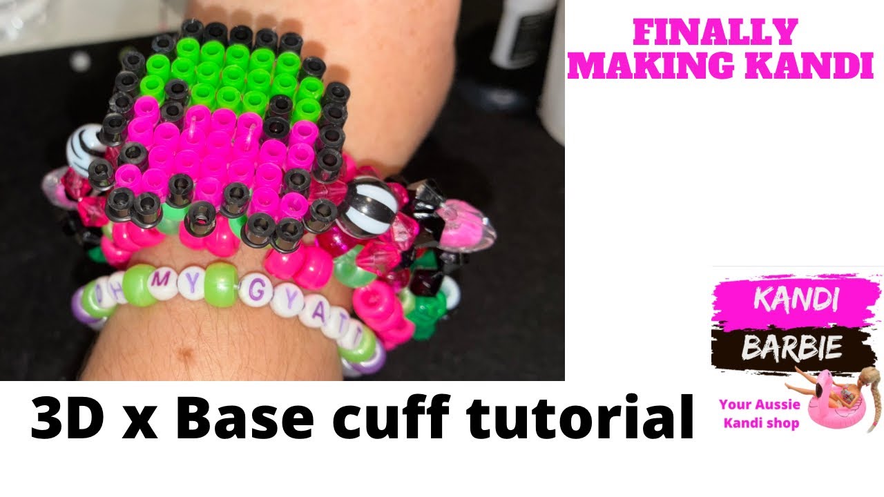 3D X base Kandi cuff tutorial - YouTube