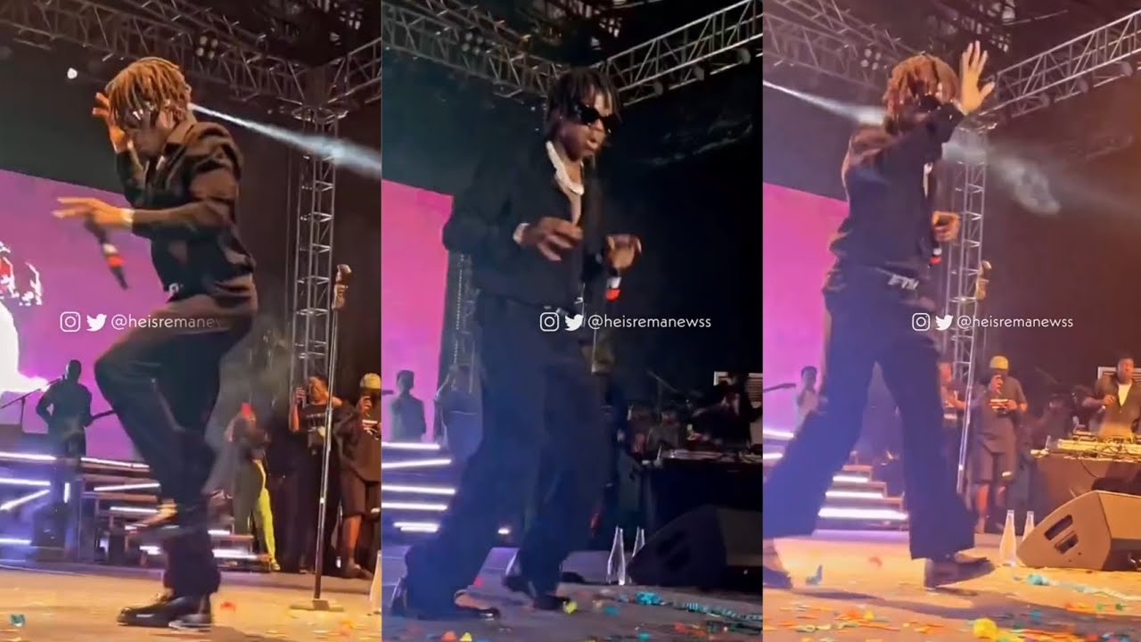Rema Show the Indians Agba Dance on stage - YouTube