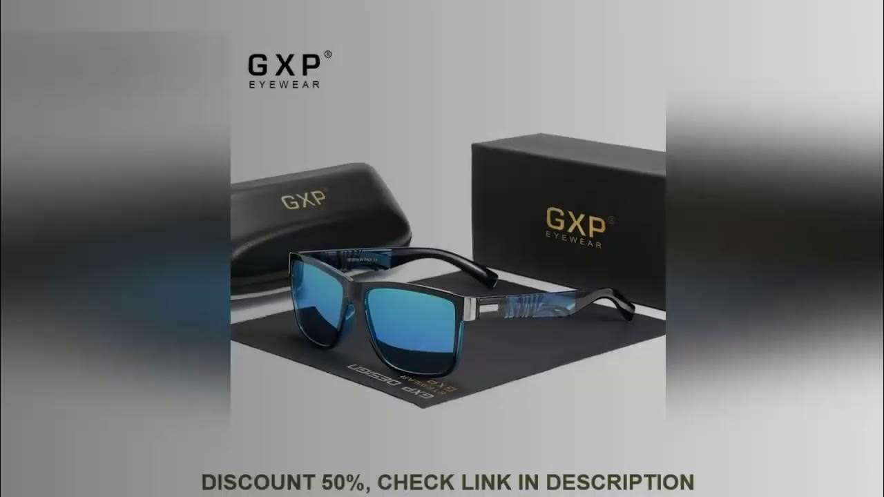 GXP Brand Square Retro Polarized UV400 Sunglasses For Men Carbon Fiber Pattern Design Outdoor ...