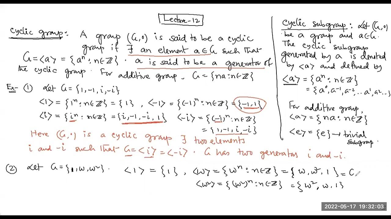 Lecture 12 || Introduction to Cyclic Group || Group Theory 1 || In Bengali || B.Sc Mathematics ...