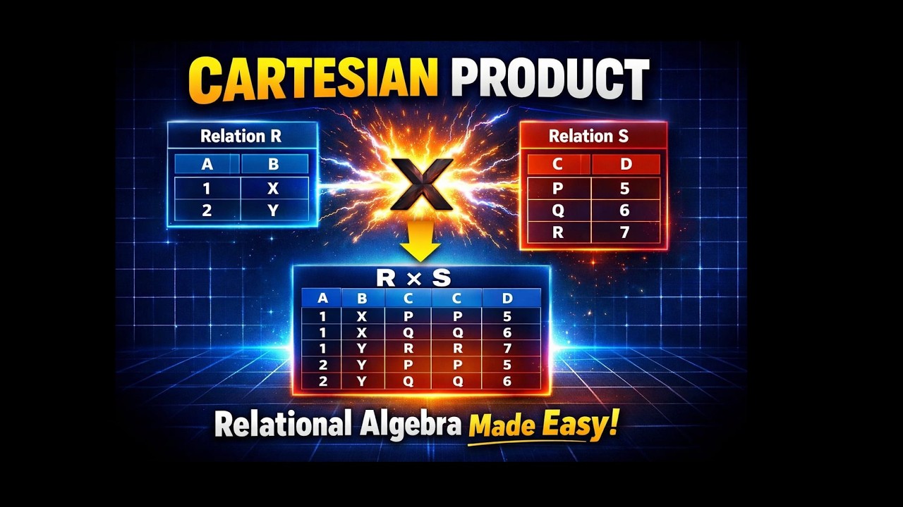 Cartesian Product in Relational Algebra in DBMS | Cross Product ...