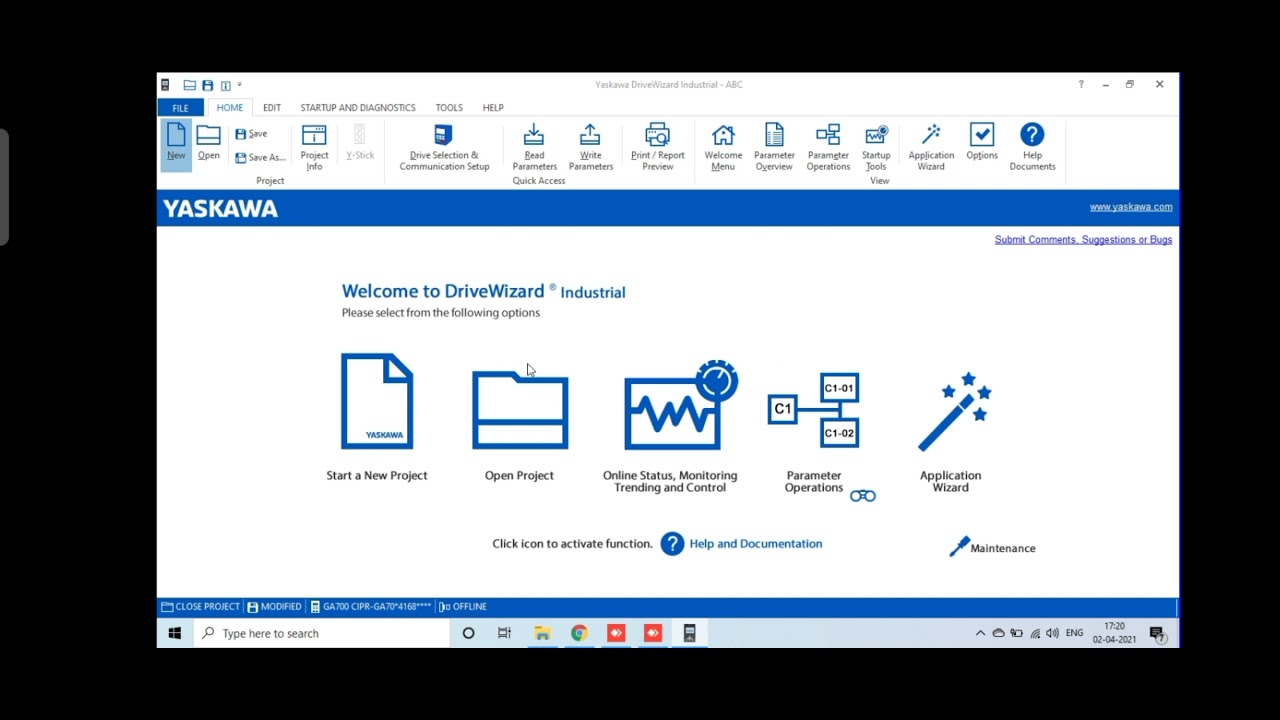 Yaskawa drive Create a new program - YouTube
