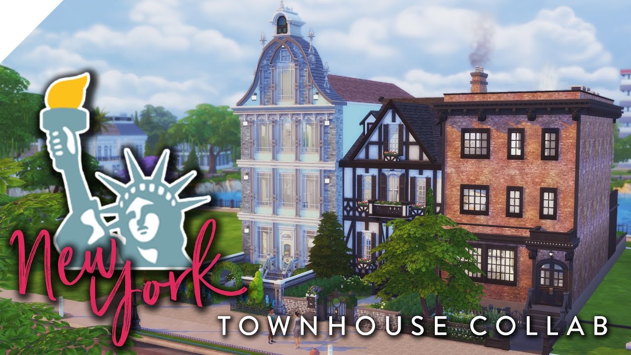 The Sims 4: Speed Build// Townhouse Collab | New York Townhouse (CC ...