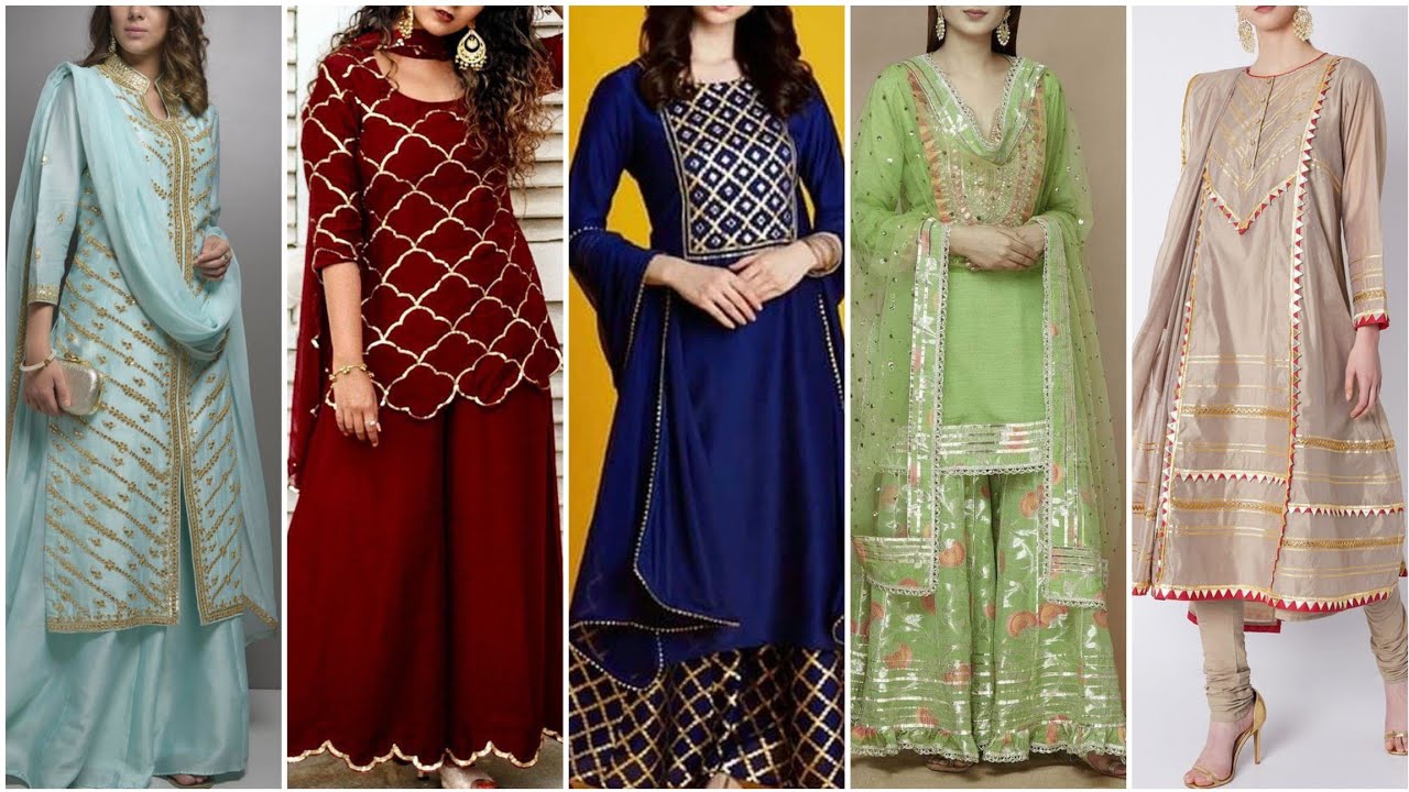 Dress designing ideas with Gota patti / Gotta Patti Dress Designs 👗🤩 ...