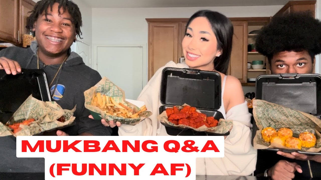 WINGSTOP MUKBANG Q&A (FUNNY AF) - YouTube