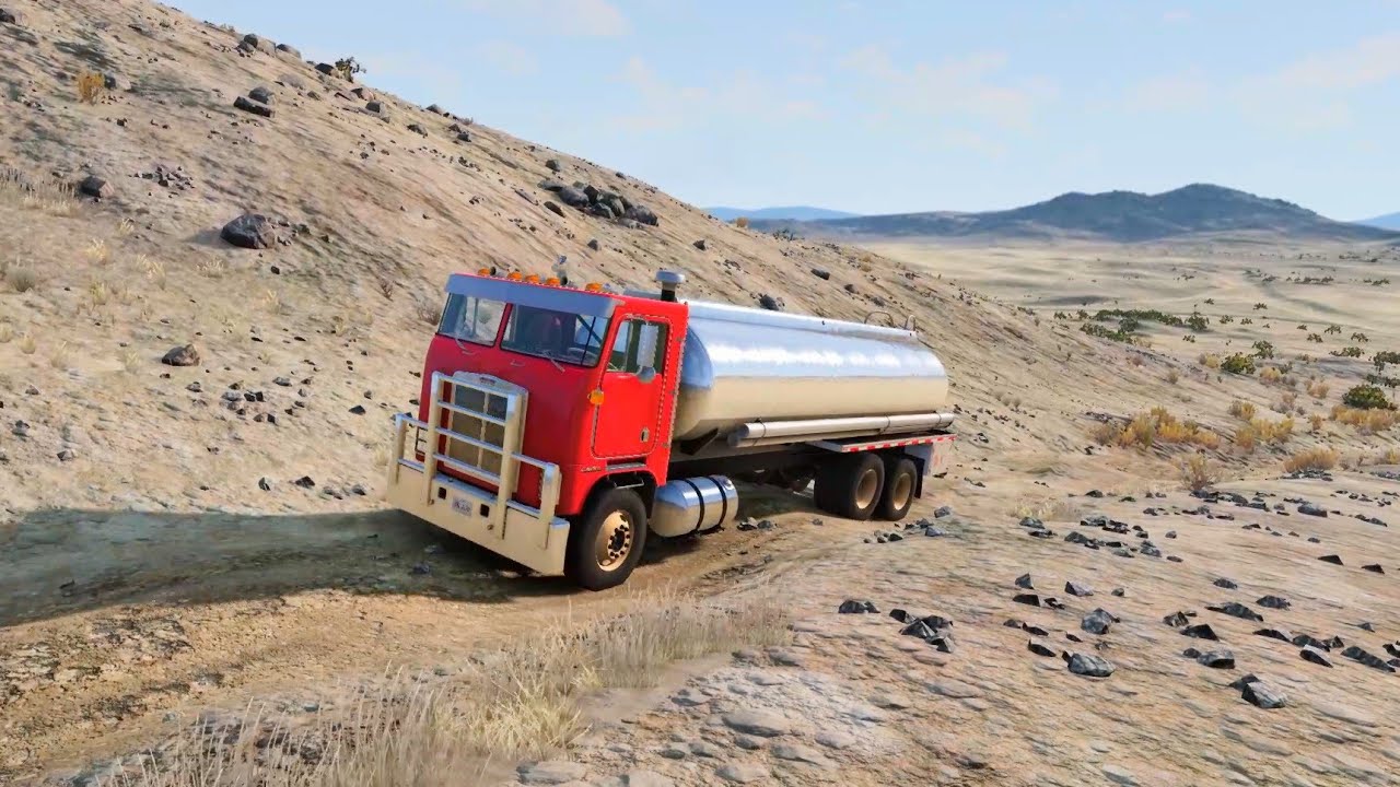 BeamNG Drive-Heavy Loaded Truck Driving simulator - YouTube