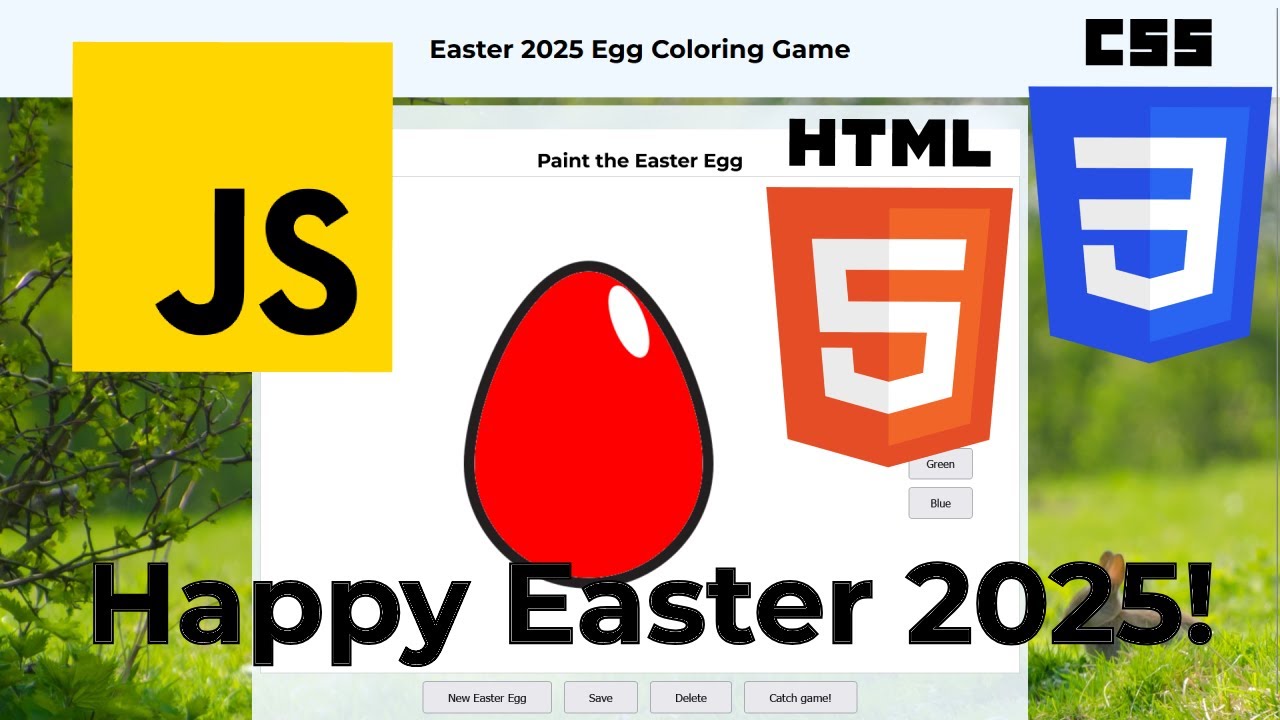 Easter 2025 Egg Coloring App with Javascript canvas - YouTube