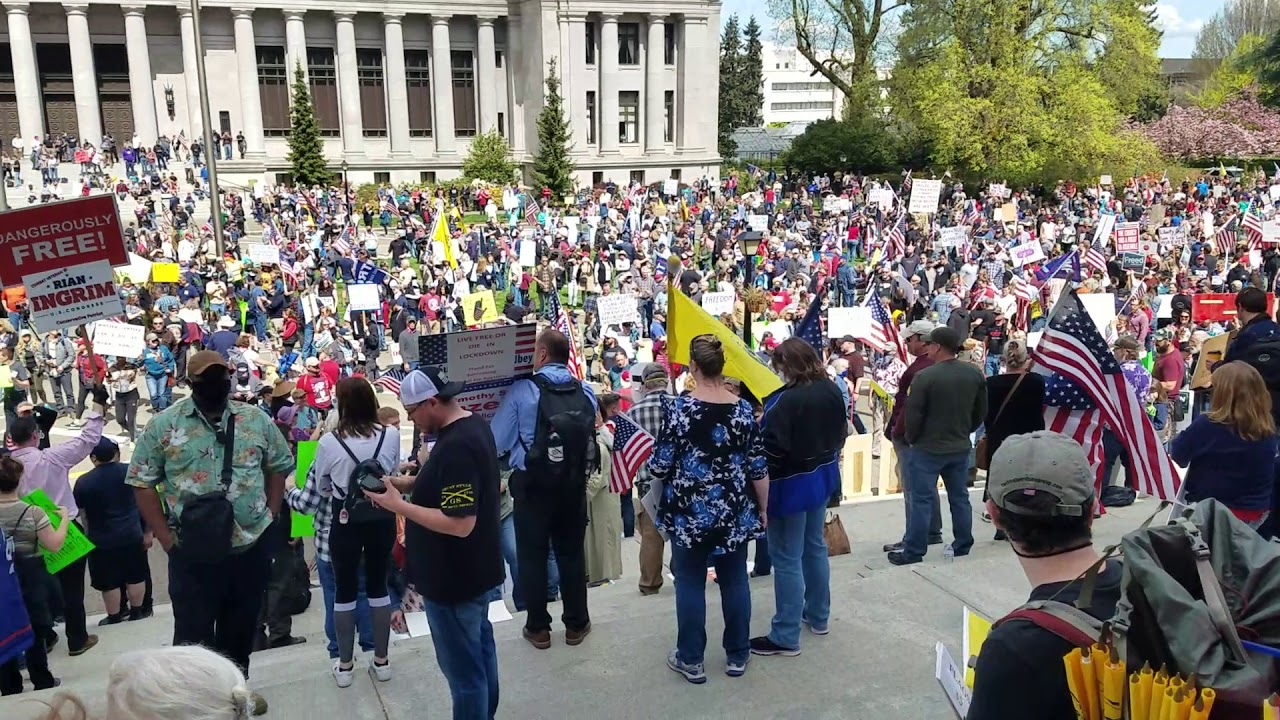 Washington State Capitol Protest. Thousands of people gathered. - YouTube