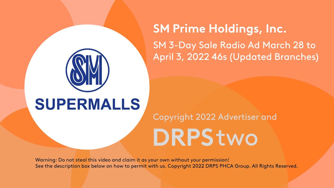SM 3-Day Sale Radio Ad March 28 to April 3, 2022 46s - YouTube