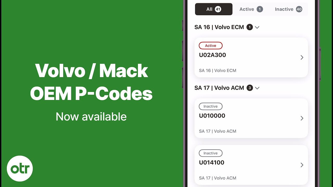 Volvo / Mack OEM fault code capabilities, same as the dealer and more ...