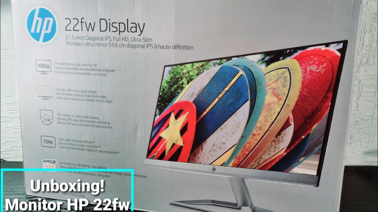 Unboxing! Monitor HP 22fw Display - YouTube