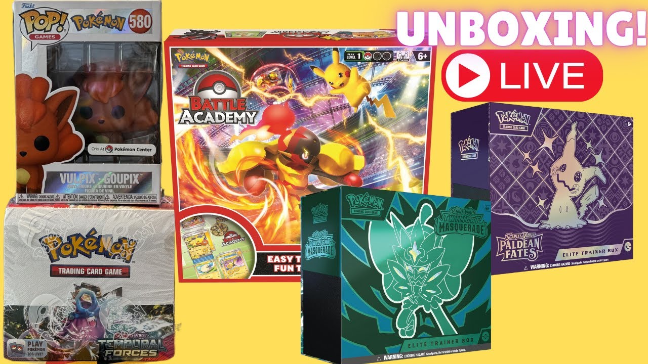 MEGA Pokémon TCG Unboxing! Twilight Masquerade Paldean Fates ETB ...
