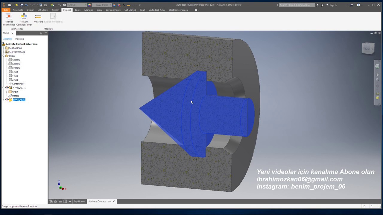 inventor activate contact solver parca hissetme contact set iam. ipt ...