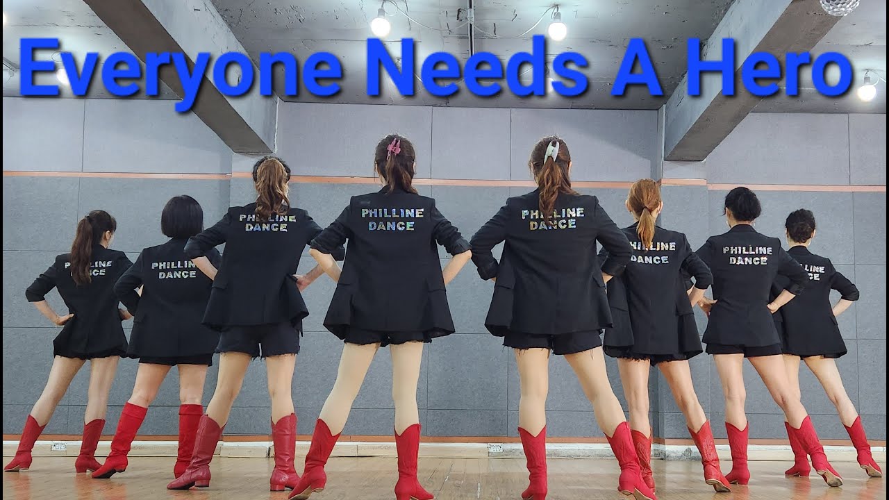 Everyone Needs a Hero line dance (Easy Intermediate) Demo - YouTube