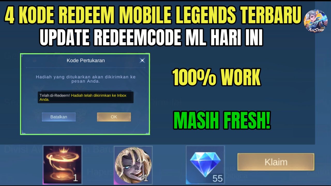 BURUAN REDEEM! 4 KODE REDEEM ML TERBARU KODE REDEEM MOBILE LEGENDS HARI ...