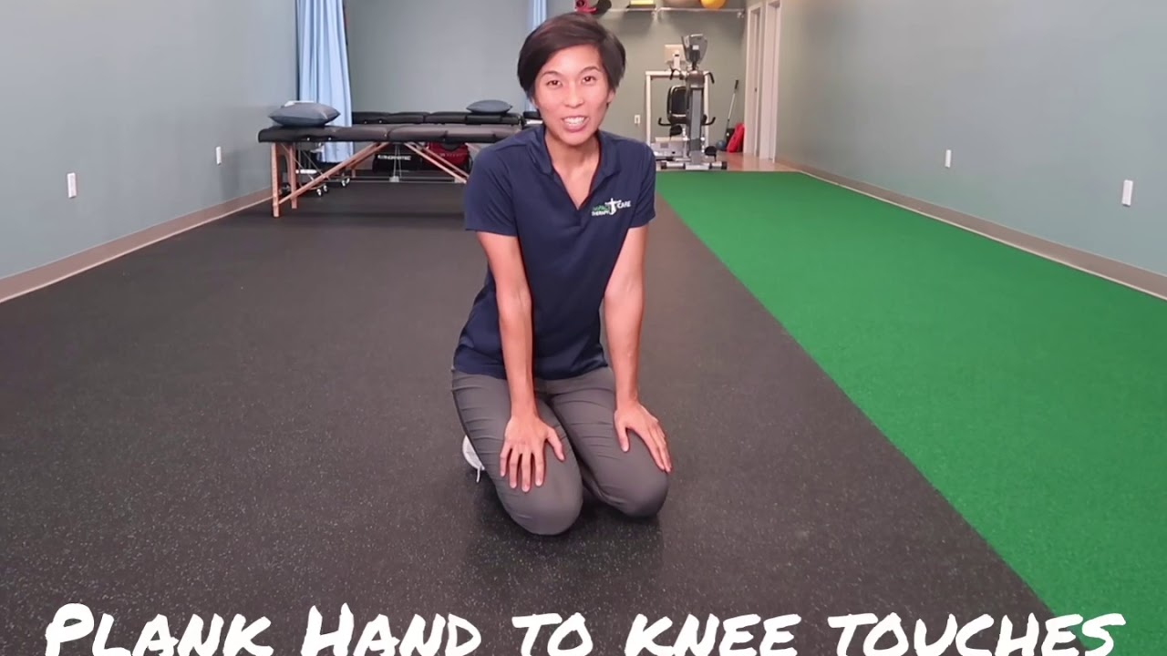 Plank Hand to Opposite Knee Touches - YouTube