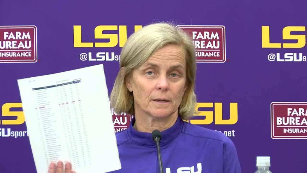 Mulkey emphasizes improving field goal percentage defense - YouTube