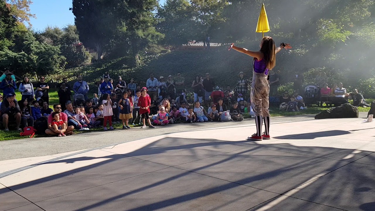 Umbrella Balance - Bri Crabtree Silly Circus Show - YouTube