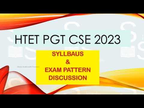 HTET PGT Computer Science Syllabus and Exam Pattern Discussion | HTET Computer Science 2023 ...