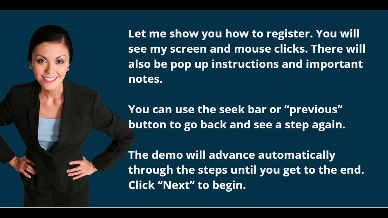 Quick demo on how to register - YouTube