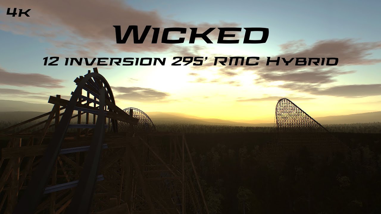[4K] "Wicked" 12 Inversion World Tallest Fastest Longest RMC Hybrid ...