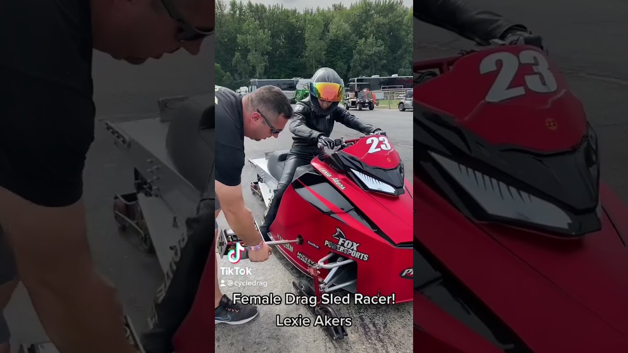 Female Drag Sled Racer! - YouTube