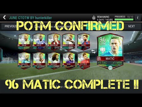 FIFA MOBILE CTOTW! 96 MATIĆ COMPLETED!! POTM CONFIRMED!! - YouTube