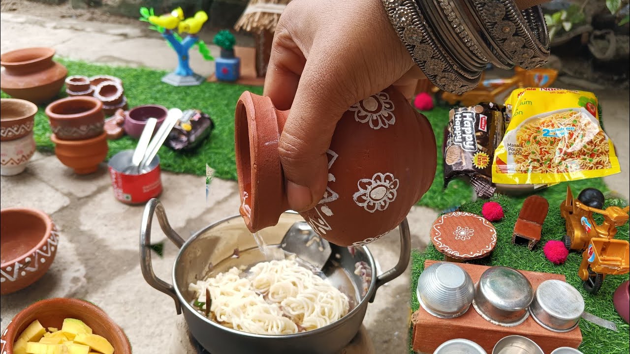 Miniature / Masala Egg Maggi recipe / in mini food - YouTube