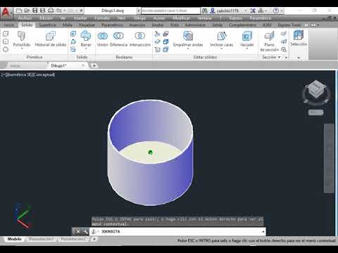HERRAMIENTA VACIADO O SHELL EN AUTOCAD 3D - YouTube