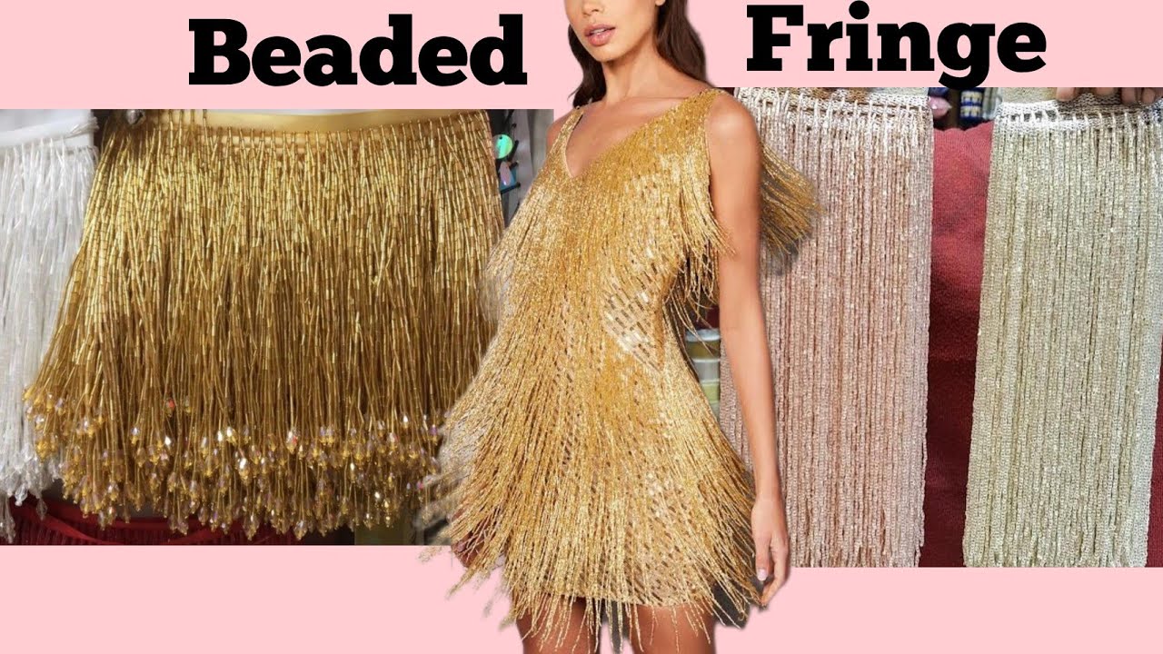 HOW TO MAKE LONG BEADED FRINGE | TWO TYPES - YouTube