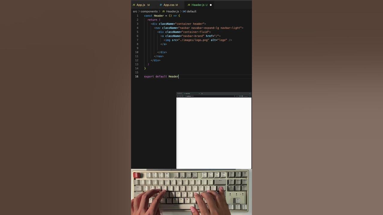 Asmr Programming Create Header Website Using Reactjs Css No Talking Asmrprogramming Asmr 