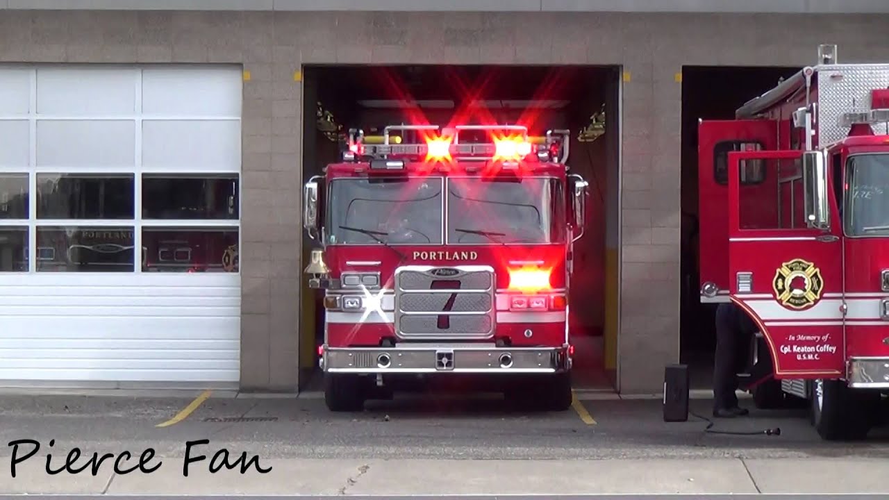 NEW Truck 7 Responding Portland Fire & Rescue (2015 Pierce Arrow XT 100 ...