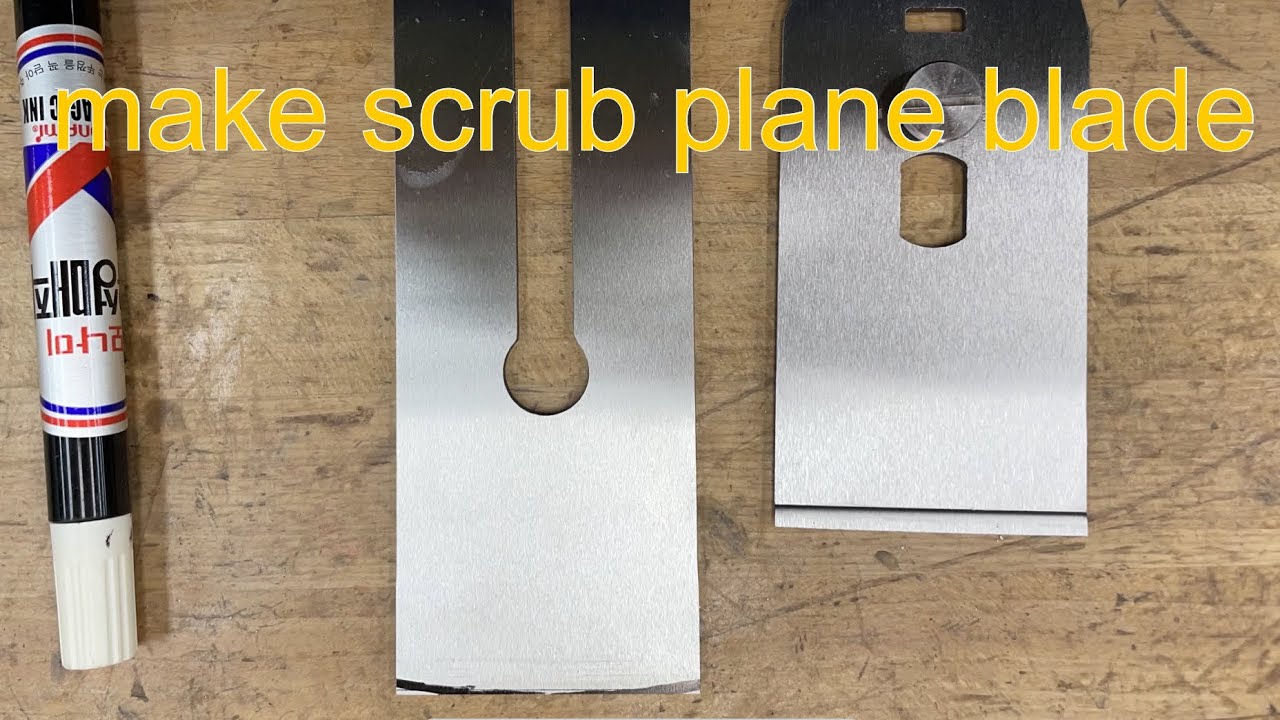 make scrub plane blade - YouTube
