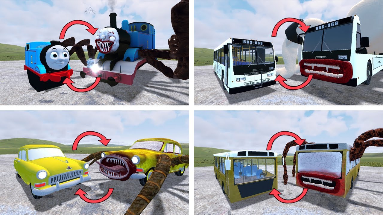 Everything Turned into Monsters: Lightning McQueen, Bus Eater, Car ...