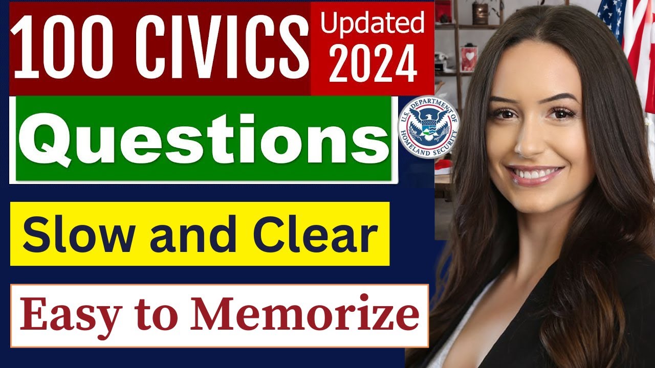 2024 Random USCIS Complete 100 Civics Test, Citizenship Test, Question ...